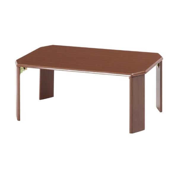 センターテーブルミディアムブラウン/幅75cm/10026・Size:幅75cmColor:ミディアムブラウン・パッケージ個数:1・スリムデザインな折りたたみテーブル・サイズ:幅75x奥行50x高さ32cm・本体重量:9.6kg・本体:繊維...