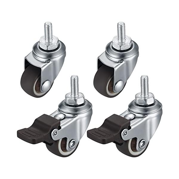 プレミアム素材頑丈なキャスターは、ボールベアリングを備えた優れたTPR素材で作られており、頑丈で、長期間使用しても耐久性があり、自由に動くことができます。 厚く冷間圧延された鋼板ブラケット、強い靭性とより強い耐荷重能力。・使いやすいキャスタ...