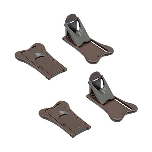 ブラウン 4個入り/-/-・Color:ブラウン 4個入り・商品仕様サイズ：長さ7cm×幅4.2cm（※注意：隙間は7mm以内の家具に適用できません。 ）　セット：４個入り　カラー：ブラウン・子供のいたずら防止に 子供のためにより安全な環境...