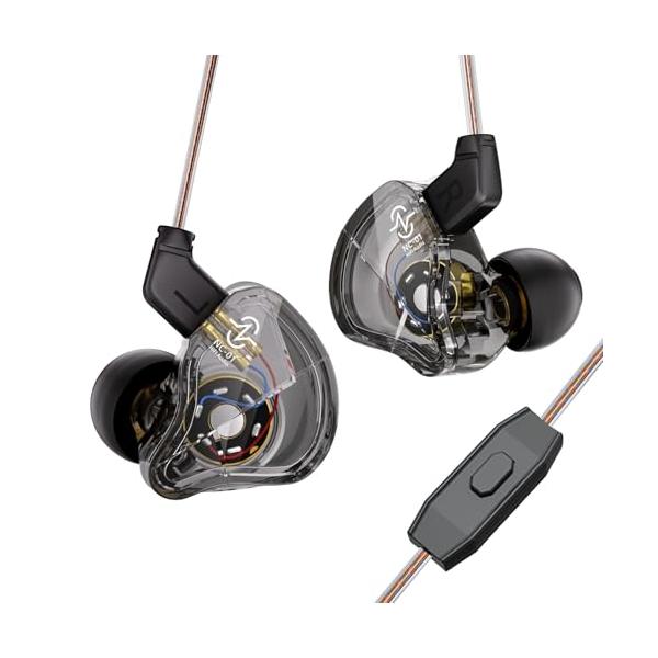 クラシック透明ブラック/マイク付き/-・Size:マイク付きColor:透明ブラック・カスタム10mmDDCCZ NC01 Gospel モニターイヤホンカスタム設計の10mmデュアルマグネットダイナミックドライバーを搭載し、高性能ダイアフ...