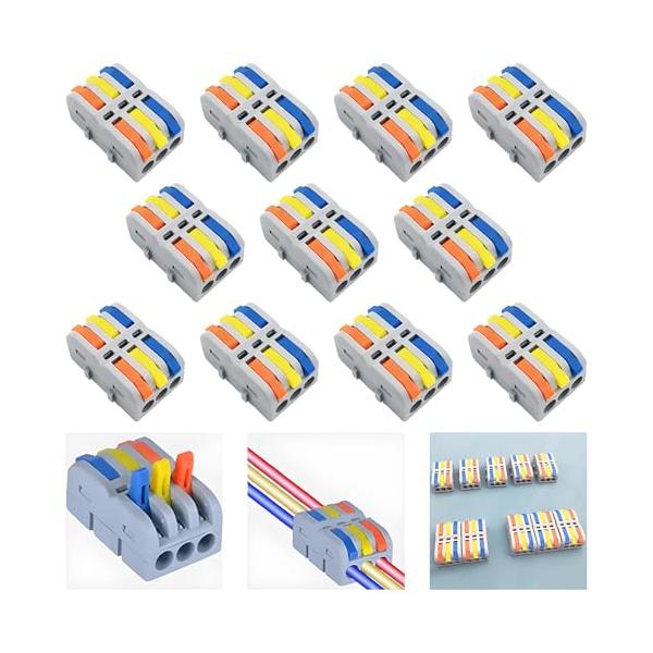 -/-/J423・?新しいミニスタイル：サイズ約：29.5mm(L)×18.4mm(W)×13.8mm(H)。 小型で操作が簡単、端子台は再利用、電気コネクタの各面にはテストホールがあり、作業効率が向上します。・?自由な組み合わせ：電気コネ...