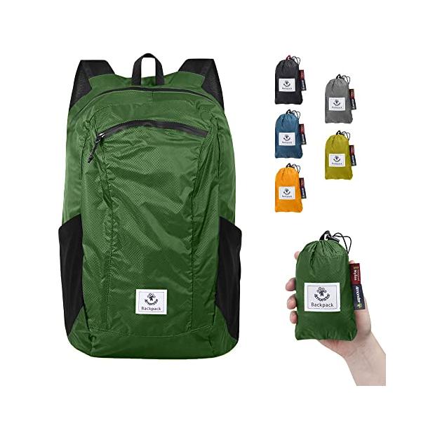 リュックArmy Green/32L/-・Color:Army GreenSize:32L・◆軽量バックパック: この携帯 リュックは30Dナイロン生地製で、軽量で折り畳みです. 使用しないときは、それを折りたたんで収納袋に置くことだけです...