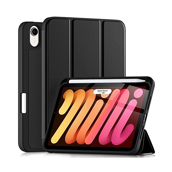 ブラック/-/-・Color:ブラック・[対応機種] 2021秋発売の対応iPad mini6ケース用に設計された（モデル番号：A2569 ）他のデバイスとの互換性はありません。ご購入する前にモデル番号を確認してください。・[軽量でコンパク...