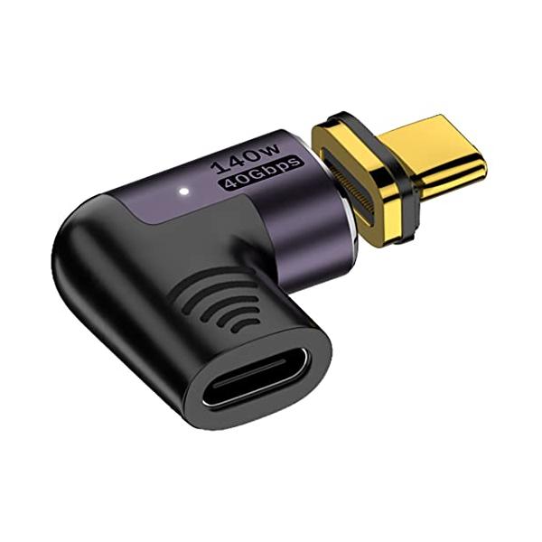140W L字型1個入り(磁気)メタル/-/L-NEW・?アップグレード140W：USB Cマグネットアダプターは5V/3A-28V/5A、最大140WのUSB電力供給を実現でき、お使いのデバイスに最速の充電を提供します。・?24ピン磁気設...