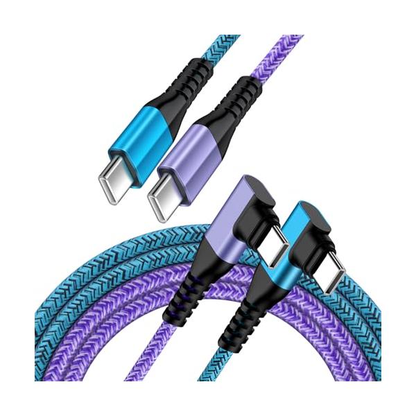 ?ブルーとパープル/-/-・Color:?ブルーとパープル・PD3.0対応・30W急速充電このUSB C to USB Cケーブルは最大30WのPowerDelivery3.0(PD3.0)に対応しており、スマートフォンやタブレット端末、ノ...