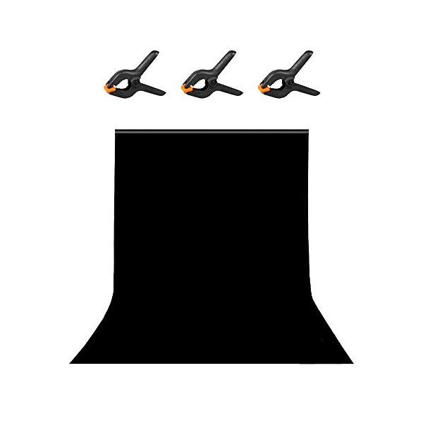 ・ブラック 150cm×200cm 201815・??「撮影背景が透けなく、遮光」重さ約500g、厚地なので背景が透けないです。黒布はポリエステル材質を採用し、垂れ感がよくて、素晴らしいスタジオの効果を提供できるので、専門な撮影スタジオにも...