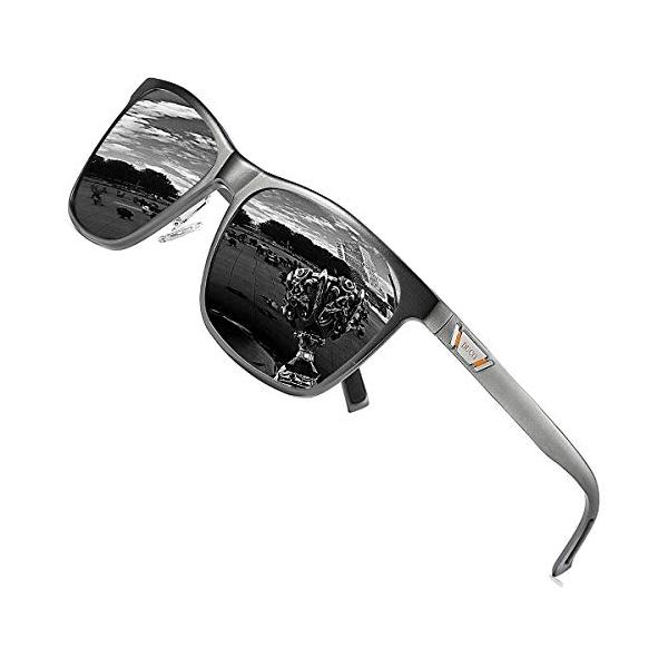 モダンガンメタル/Free Size/3029H・Color:ガンメタル・??TAC 偏光 レンズ UV400保護コーティングは、有害なUVA&amp;UVB光線を100%塞ぎます。視覚的に、真実の色を復元し、または反射した、散乱したライト...