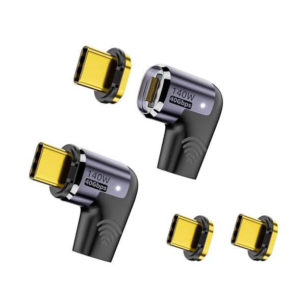 140W L字型1個入り(磁気)-/-/140Wアダプタ2個+追加端子2個・Model:140Wアダプタ2個+追加端子2個・?アップグレード140W：USB Cマグネットアダプターは5V/3A-28V/5A、最大140WのUSB電力供給を実...