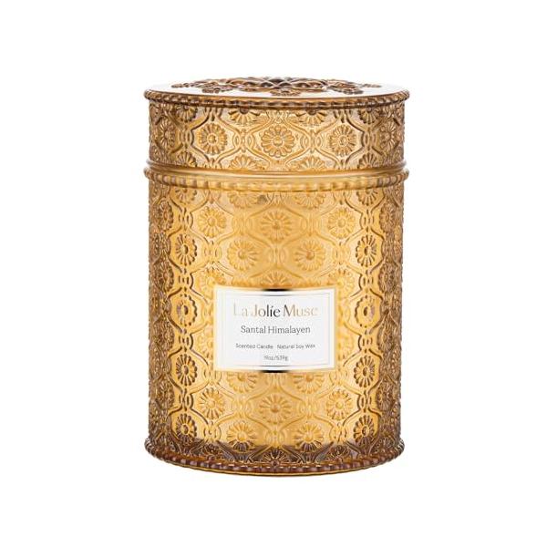 装飾的サンタル・ヒマラヤ/-/-・ScentName:サンタル・ヒマラヤ・MAELYNコレクション：古代の庭園やヨーロッパの邸宅に着想を得た、エレガントなガラスキャンドル。繊細なフローラル模様のエンボス加工が施され、温かみのあるニュートラル...