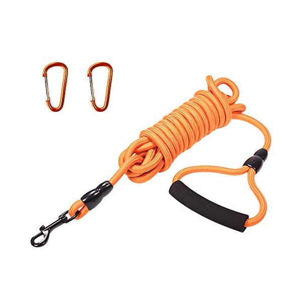 オレンジ/10m/-・Color:オレンジSize:10m・丈夫な牽引ロープ・丸ロープ リードこのロングリードは高密度ナイロンで編んであって、柔軟性、高耐久を実現します。丸ロープは高密度クライミングロープ内芯を利用し、ご愛犬に噛まれません、...
