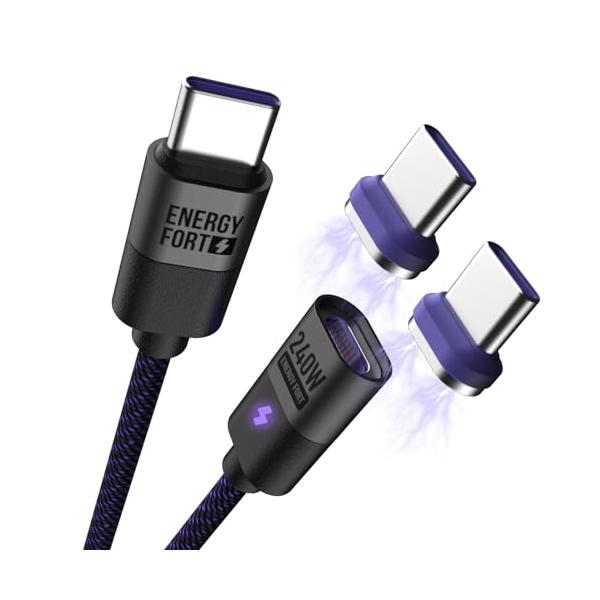 -/-/1.2m*1本+端子*2個(Type-C)・Model:1.2m*1本+端子*2個(Type-C)・マグネット式充電＆片手充電 従来のUSB充電ケーブルと比べ、このマグネットUSBケーブルは、充電ケーブルの先端にマグネットを採用して...