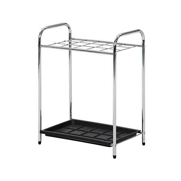 シンプル銀/15本用/95710・Size:15本用・パッケージ個数:1・サイズ:幅:47.5×奥行:28.5×高さ:62cm・本体重量:1.7kg・1マスサイズ:8cm×7.5cm・素材:金属(鋼)・表面加工:めっき(クロム)