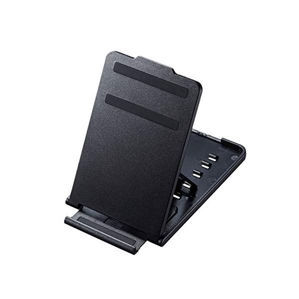 縦置きレッド/W90×D7.5×H130mm(スマホ・タブレット対応)/PDA-STN33BK・Size:W90×D7.5×H130mm(スマホ・タブレット対応)・パッケージ個数:1・折りたためば厚さがわずか7.5mmの薄型サイズのスマート...