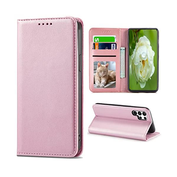 財布型ゴールドピンク/For Galaxy S22 Ultra/For Galaxy S22 Ultra・Size:For Galaxy S22 UltraColor:ゴールドピンク・対応機種: For Galaxy S22 Ultra S...