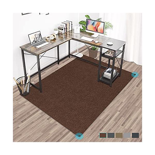 和風ブラウン/約140x100cm/-・Size:約140x100cmColor:ブラウン・デスク チェアマット デスク下 マットに座った時の荷重により、床に傷がついたり、床がくぼんだりすることがあります。キャスターの材質に応じて、床を損傷...