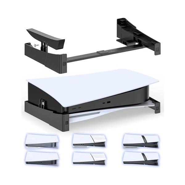 ブラック/PS5/Slim/Pro用/VG-P5302・Color:ブラックSize:PS5/Slim/Pro用・取り付けの注意事項1.PS5/PS5 Slim/PS5 Proモデルに応じて、取り付け前にスタンドを伸縮させてください。PS5...
