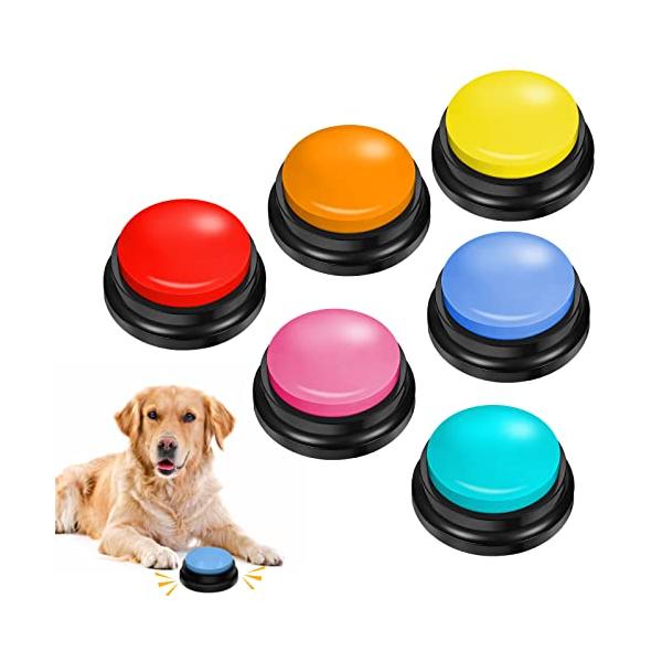 [録音なボタン] - ペットボタンの会話コミュニケーション用に設計されたドッグボタンは、音声をクリアに録音し、スムーズに再生できます。 合計録音時間は最大 30 秒です。 「肉」、「水」、「出て！」、「含めて」などの個別に記録されたコマンド...