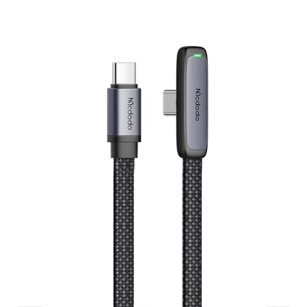 ブラック/1.2m/-・Size:1.2m・USB-C to USB-C 高速充電ケーブル・極薄L字型：デュアルコア保護チップ内蔵、PD 65W高速充電に対応。Mcdodoが開発した、USB-C to USB-Cの極薄L字型急速充電ケーブル...