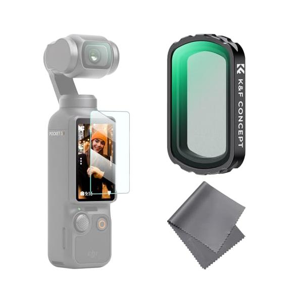 1/4ブラックミスト・Style:1/4ブラックミスト・パッケージ個数:1・磁気式で着脱が超簡単?磁力により脱着できるタイプなので、一般的なフィルターとは違い、K&amp;F Concept DJI OSMO Pocket 3用フィルターの...