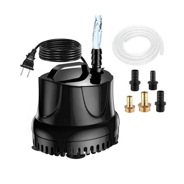 底部入水式黒/1200L/H/PX-2000D・Style:底部入水式・パッケージ個数:1・25W 底部設置型水中ポンプ： 本ポンプは空焚き防止機能を備え、水槽の底にたまったゴミや汚れを効果的に除去します。5つのインターフェースを装備 (1...