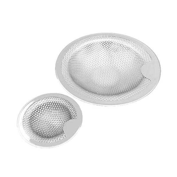 パンチングSとLサイズ2個セット/-/-・Color:SとLサイズ2個セット・排水口適用サイズお風呂排水溝用ゴミ受け Lサイズ（口径 8.0-10.1cm） 洗面台用ゴミ受け Sサイズ（口径3.5-4.5cm）LとSサイズ 2個セット。・ス...