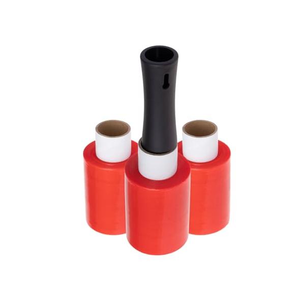 ホルダー+ラップ3個レッド/-/-・Color:レッドStyle:ホルダー+ラップ3個・パッケージ個数:1・用途：商品の区別、新聞・雑誌、段ボールの梱包や部品・パーツのまとめ、商品の保護・梱包、長物の荷崩れを防ぐなど・フィルムサイズ：幅10...