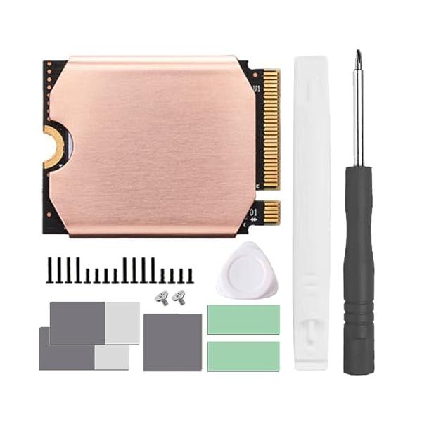 ヒートシンク2230/-/2230T・Model:2230T・1、[ 放熱パッド付きヒートシンク ]：純銅製ヒートシンクは、Steam Deck 2230 SSD専用、SabrentRocket 2230、Rog Ally ssd専用に設計...