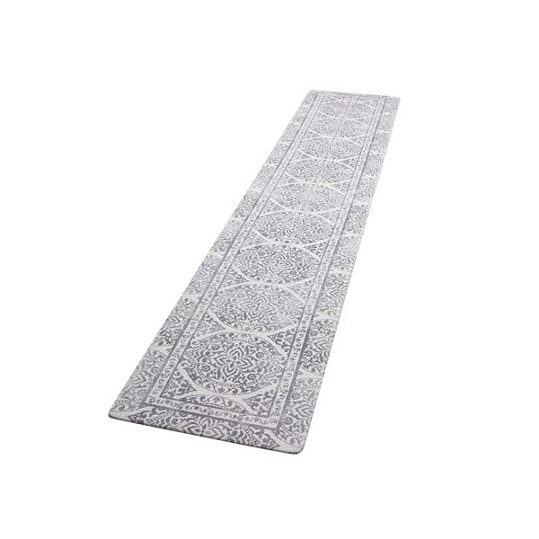 モダンキリム グレー/約45cm*240cm/-・Size:約45cm*240cmColor:キリム グレー・??厚いPVC 足が疲れにく設計、もちもちの踏み心地でクッション性が高く台所マットです。長時間の立ち仕事も疲れにくい。このマットは...
