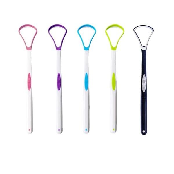 ブルー/5色5本セット/-・Size:5色5本セット・パッケージ個数:1・商品内容5本 舌専用ブラシ（ブルー +グリーン+ ピンク+ブラック+パープル），重：80g，サイズ：約17.5*3cm・素材構成シリコン製の舌クリーナー、柔らかくて気...