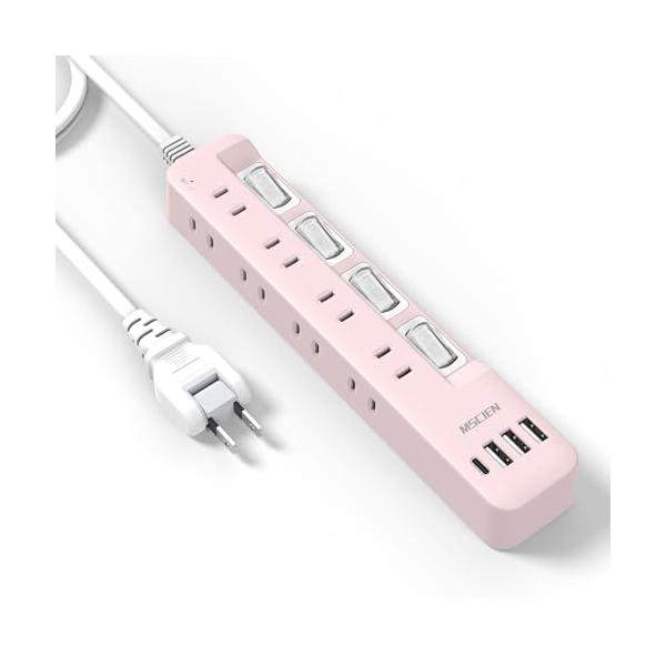 -/5m/YP164K8RL3A1CU-PK-5M・Size:5m・一台12役・USB付き・5m延長コード1つのUSB-Cポート、3つのUSB-Aポートと8つのAC差込口を搭載したマルチタップです。5m延長コードを採用し、コンセントから離れ...