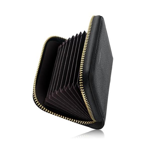 カジュアルブラック/-/3535・Color:ブラック・パッケージ個数:1・コンパクト ＆ 軽量ポケットにもスッと収まる、縦8cm×横10.5cm×厚み2cm、重さ約60gのコンパクトサイズ。チャックで一周閉めることができるのでカードの落下...