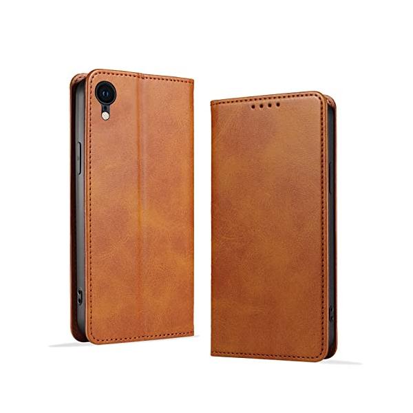ライトブラウン/iPhone XR/iPhone XR・Size:iPhone XRColor:ライトブラウン・軽量薄型アイフォンxr ケース 手帳型、6.1インチ。軽量設計の手帳型で、長く持っても手が疲れる感じもありません。各機種にピッタ...