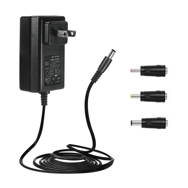 ・ブラック 12V-2A+3 Tips(PSE) ・・Size:12V-2A+3 Tips(PSE)・[ACからDC 12V 2A] ---AC入力: 100V-240V 60Hz/50Hz。 DC出力：12V 2A 24W。 コードの長さ...