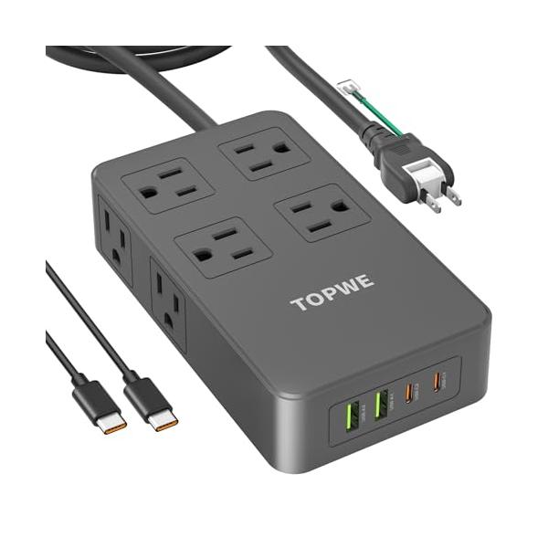 グレー/３ｍの延長コード/TC238-CUJ-JP・Color:グレーSize:３ｍの延長コード・充電革命！1台12ポートの・多機能型＆USB-C単口100W高速充電本Type-C電源タップはACコンセント×8（正面４ポート＋両側各2ポート...