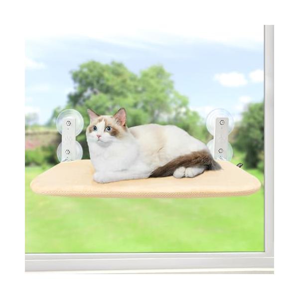 ベージュ/S/zddc・Color:ベージュSize:S・カーテンの閉まりを邪魔しないハンモック使用しない時窓にピッタリ折り畳みなデザイン。必要な時のカーテンの閉まりに邪魔しない。最新吸盤に革新、耐荷重25KGにアップ。45*30の広いスペ...