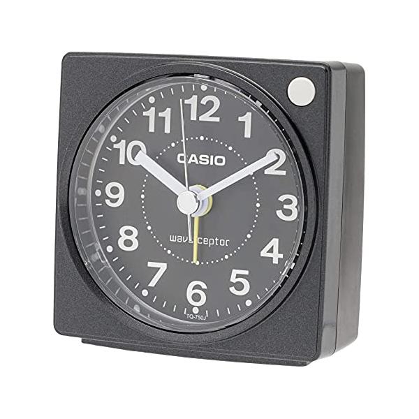 モダンブラック/7.7×7.5×4.4cm/TQ-750J-1JF・Color:ブラック・パッケージ個数:1・機能:電波受信機能 (自動受信/手動受信)、電波受信ONOFF機能、ステップ秒針、電子音アラーム、スヌーズ機能、カレンダー表示、ラ...