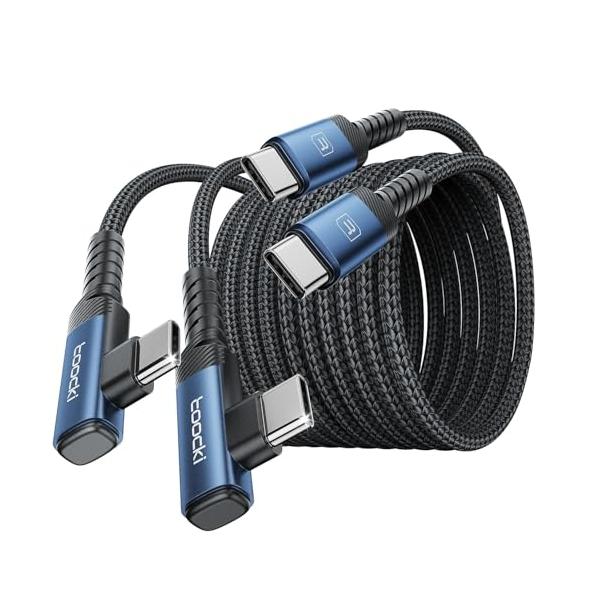 2本セットブルー/1M/TQ-X65C3-ELO・Size:1MStyle:2本セットColor:ブルー・90度直角デザインこのUSB-Cケーブルは90度直角デザインを採用し、最も快適なグリップ感を提供。ゲームプレイ、動画視聴、電子書籍閲覧...