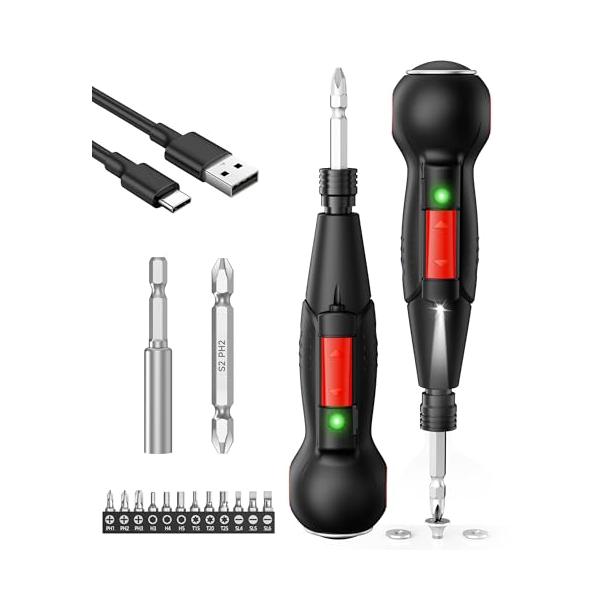 ブラック/L/-・初心者に最適！電動・手動兼用・最新強化版 この電動ドライバーは、DIYや家具の組み立てなど、作業効率を格段にアップさせる人気アイテムです。ボタン一つでネジの締め付けや緩めが簡単にでき、女性、お年寄り、子供でも使いこなせます...