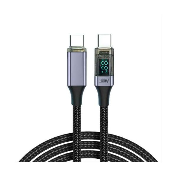 グレー/-/pd-100w・Color:グレー・USB-C to USB-Cケーブル 100W高出力：ケーブル両端にUSB-C端子を搭載し、最大100W出力対応の出力スクリーン表示・USB-C to USB-Cケーブルです。スクリーンディス...