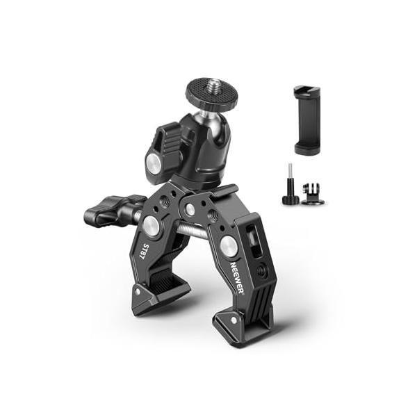 ST87ブラック/-/ST87・Style:ST87・パッケージ個数:1・実用的な平面/丸柱用クランプST87は直径1.57-1.77/40-45mmのポールやチューブ、厚さ1.18/30mmまでの平面に対象物をしっかりと固定できます。三脚...