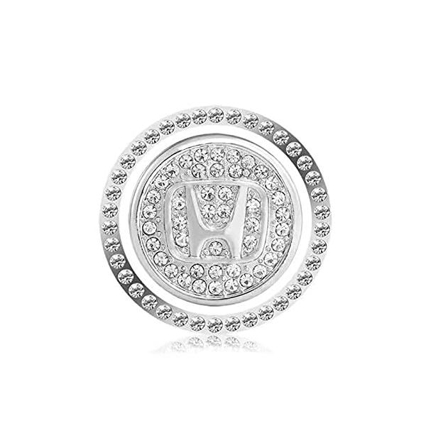 シルバー/ホンダ/-・Size:ホンダColor:シルバー・パッケージ個数:1・★材質：合金とラインストーン・★車のエンジンスタートボタン回りに取り付けるリング型のアクセサリーです。スタートスイッチをスタイリッシュにドレスアップしてくれるイ...