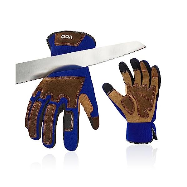 短い園芸手袋ブルー-SL7475CTA5/XL/-・Size:XLColor:ブルー-SL7475CTA5・パッケージ個数:1・360°耐切創レベル5 EN388レベルE/ANSIレベルA5に達する耐切創性を備えたHPPE 3Dシームレス製...