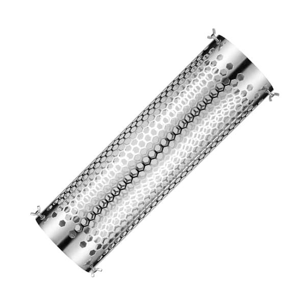 シルバー/直径12cm、長さ40cm/fangtangwangliujiaoxing・MaterialType:六角形穴・煙突ガード・製品仕様煙突接触によるやけど等を防止する煙突ガード。適用煙突パイプ：10cm以内の煙突；材質：ステンレス；...