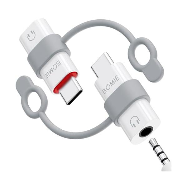 ホワイト 2P/-/3.5mm headphones・Color:ホワイト 2P・高音質：このUSB-Cから3.5mmオーディオアダプターは、高集積DACデコーダーチップを内蔵し、高音質をお楽しみいただけます。ロスレス音質と歪みのないオーデ...