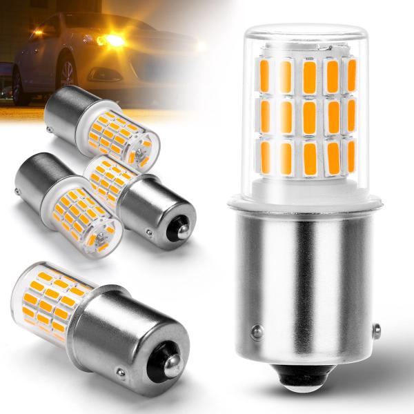 ・アンバー （ピン角150°）S25 シングル ・・Size:（ピン角150°）S25 シングル・?s25 led シングル 4個入り アンバー ウ シングル球、ピン角違い 150度 ( BAU15Sタイプ AC/DC12V-24V 車 バ...