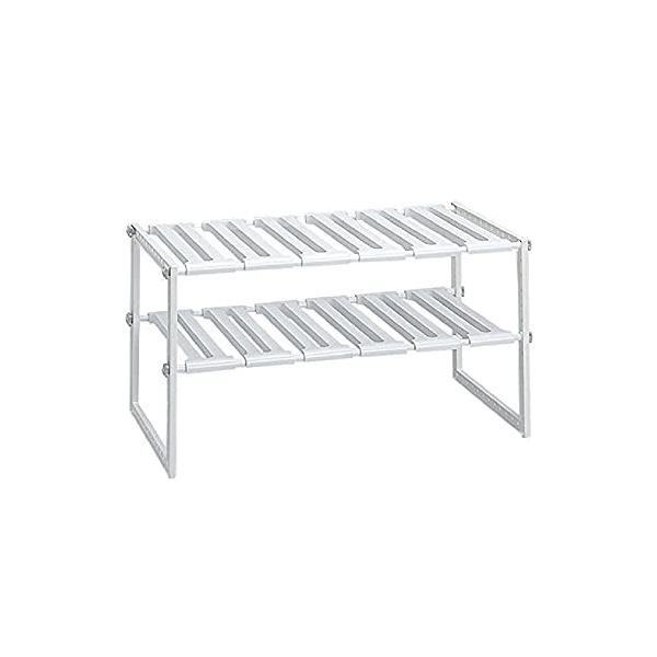 b.奥行きワイドタイプ・ホワイト 幅50~75cm/奥行39.4cm/高さ40cm KW2-EX・・Color:ホワイトStyle:b.奥行きワイドタイプ・製品サイズ:幅50~75cm/奥行39.4cm/高さ40cm・耐荷重:10kg(1段...