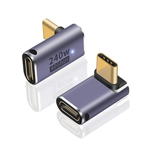 -/USB Type C L字 アダプタ 240W/-・Size:USB Type C L字 アダプタ 240W・パッケージ個数:1・L字 USB C 変換 アダプタ : L字型設計は直角端子で、ケーブルの折り曲げ及び断線を有効的に防止でき...