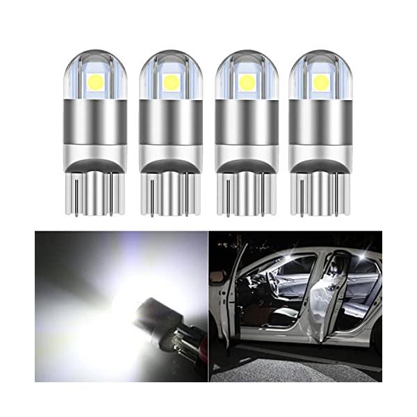 ・ホワイト 4個セット  ・・Color:ホワイト 4個セット・超高輝度＆超高性能DC12V-24V車用T10 LED ウエッジ球、高発光効率の3030LED素子を搭載、抜群な拡散性でリフレクターに反射し、360°無死角照射でき、同等品や純...