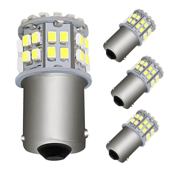 ・4個セット 1156 BA15S P21W ピン角 180度  ・商品内容：バルブ4個。 形状：S25 BA15S/P21W 1156 兼用 シングル球 ピン角180度 　発光色：ホワイト 6000K-6500k　対応電圧：DC12V・新...