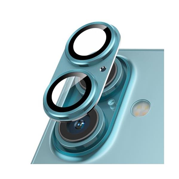 グリーン/iPhone 16 / 16 plus用/-・Color:グリーン・パッケージ個数:1・対応機種iPhone 16 /iPhone 16 Plus専用レンズカバー。四角い台座保護部分:アルミ合金 ///レンズ保護部分:9H強化ガラ...